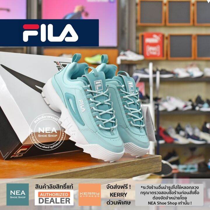 [ลิขสิทธิ์แท้] FILA KOREA Disruptor 2 Premium - Blue Tint [W] NEA รองเท้าผู้หญิง ฟิล่า แท้ รุ่น ...