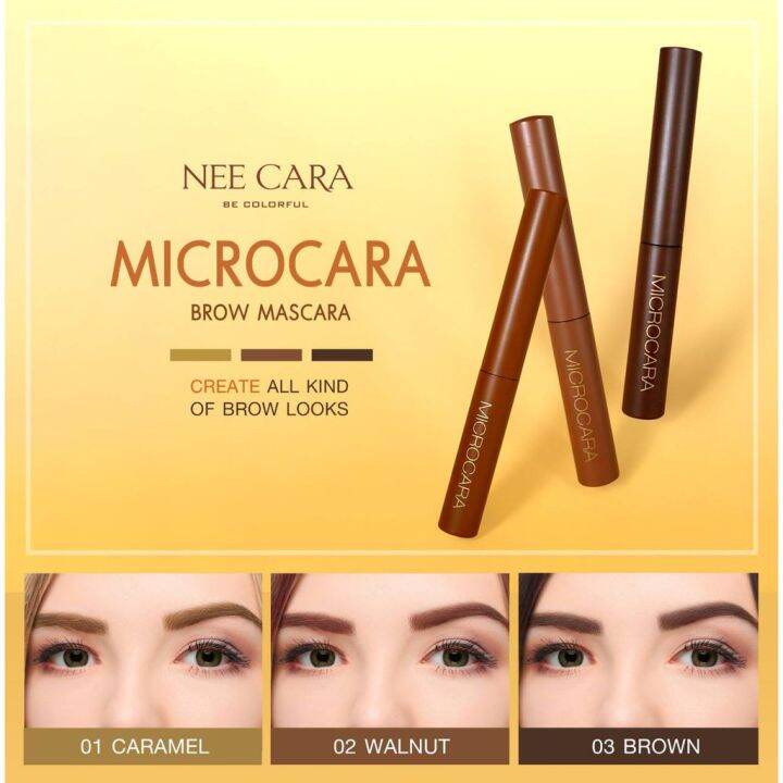 NEE CARA MICROCARA BROW MASCARA มาสคาร่าคิ้วกันน้ำมี3สี N608 | Lazada.co.th
