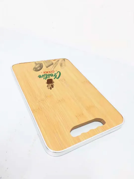 WOOD CHOPPING BOARD WITH BOARDER DESIGN SANGKALAN | Lazada PH