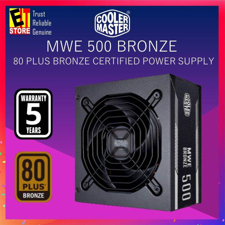 COOLER MASTER MWE 500 BRONZE 230V - V2 500W POWER SUPPLY (MPE-5001 ...