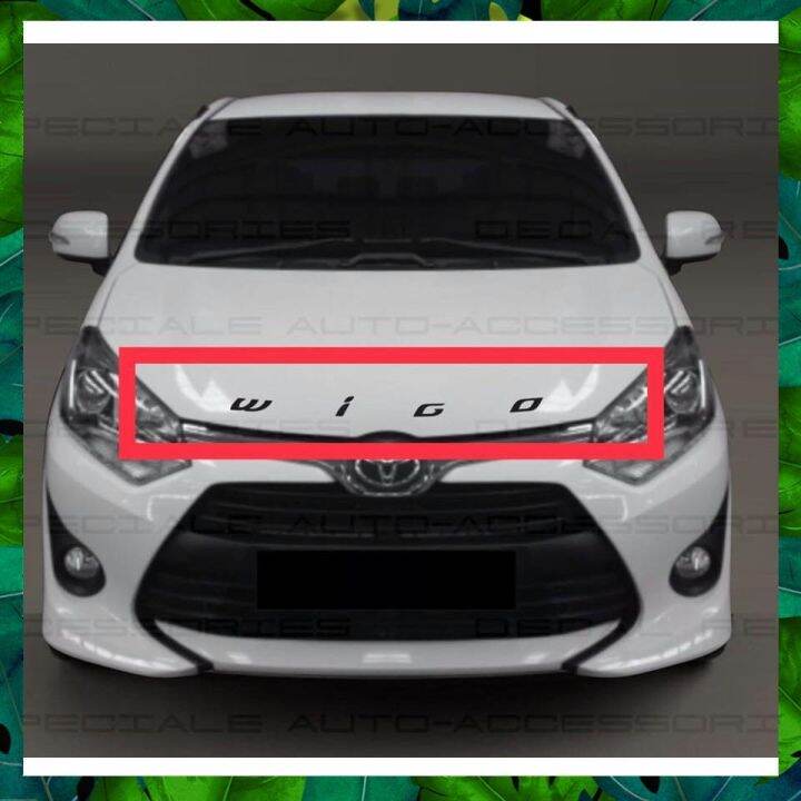 Toyota Wigo Stunning Black Matte Hood Emblem Acrylic DIY car 3D Wording ...