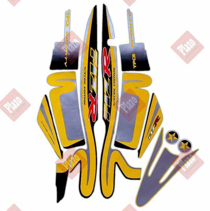 Striping motor / stiker yamaha F1ZR Caltex Edition Kuning | Lazada ...