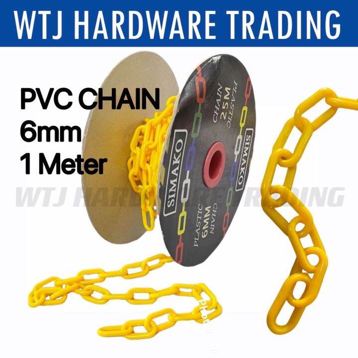 PVC Plastic Chain 6mm LOOSE (1 METER ) | PVC CHAIN 6MM 1 METER / Rantai ...