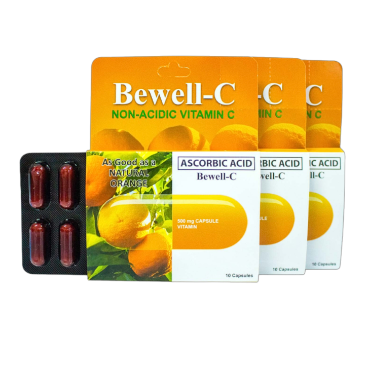 Bewell C Non Acidic Vitamin C supplement 500mg Capsules, 3Flaps, 30 capsules | Lazada PH