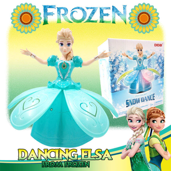 FROZEN Dancing Elsa Electric Rotating Action Figure toys with Disco ...