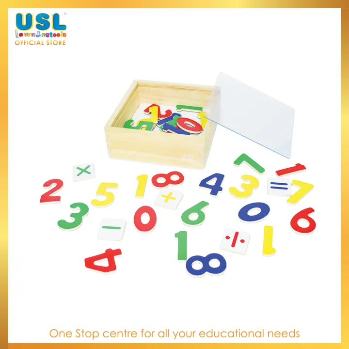 Wooden Magnetic Numbers (37pcs) - Manipulative & Early Learning ...