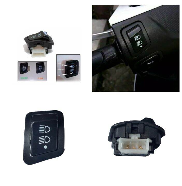 Saklar Motor Dim 3 in 1 Hight Low Off / Saklar Dim 3 in 1 | Lazada ...