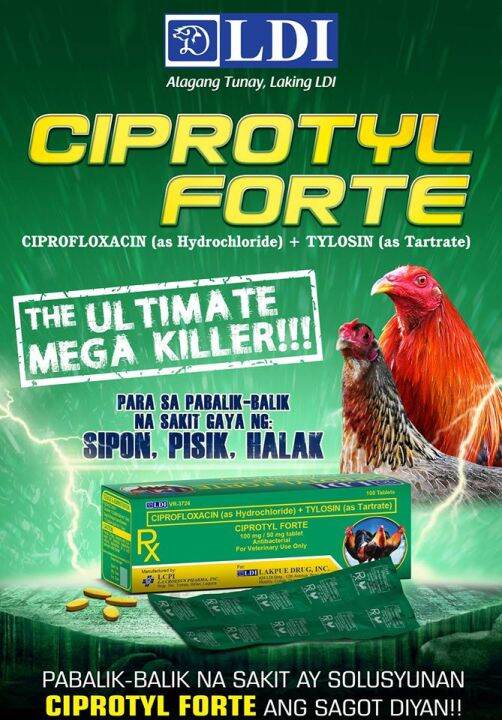 PINTAKASI 1 box 100 tablets of Ciprotyl Forte Tablet Anti CRD Coryza ...