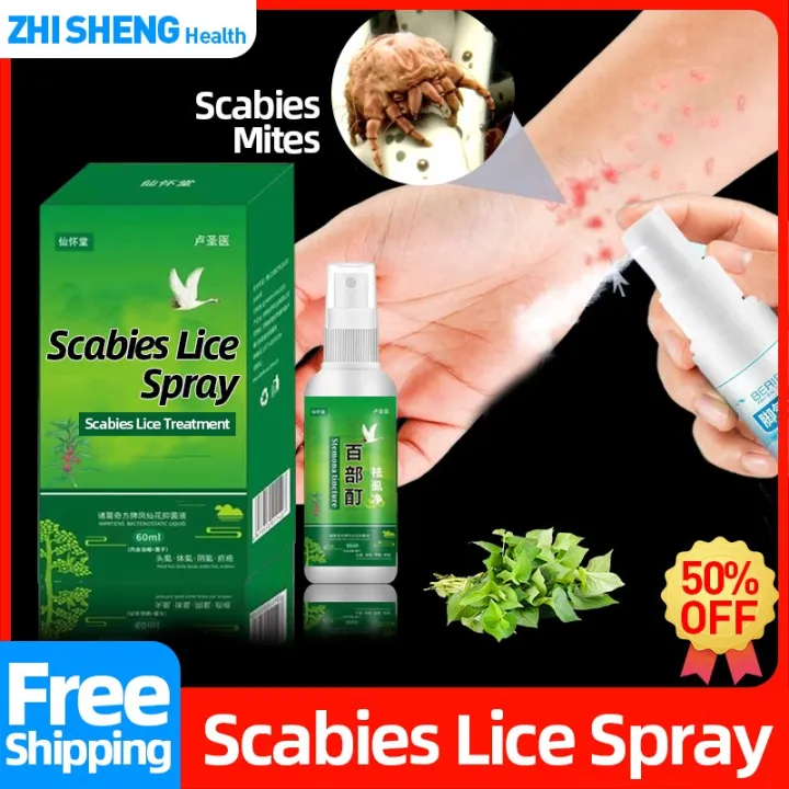 Scabies Pubic Lice Antibacterial Spray Treatment For Kids Head Lice ...