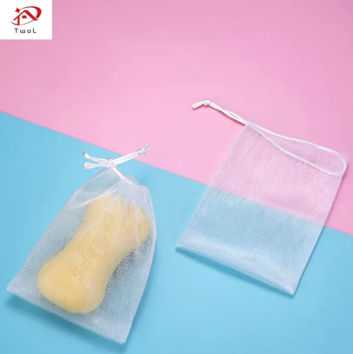 Twol Mesh Soap Saver Pouch Bubble Foam Net Handmade Soap Mesh Lazada Ph