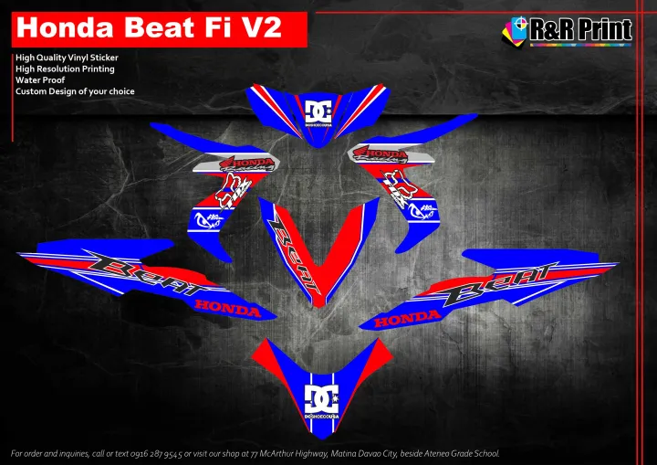 Honda Beat FI V2 Decal Sticker | Lazada PH