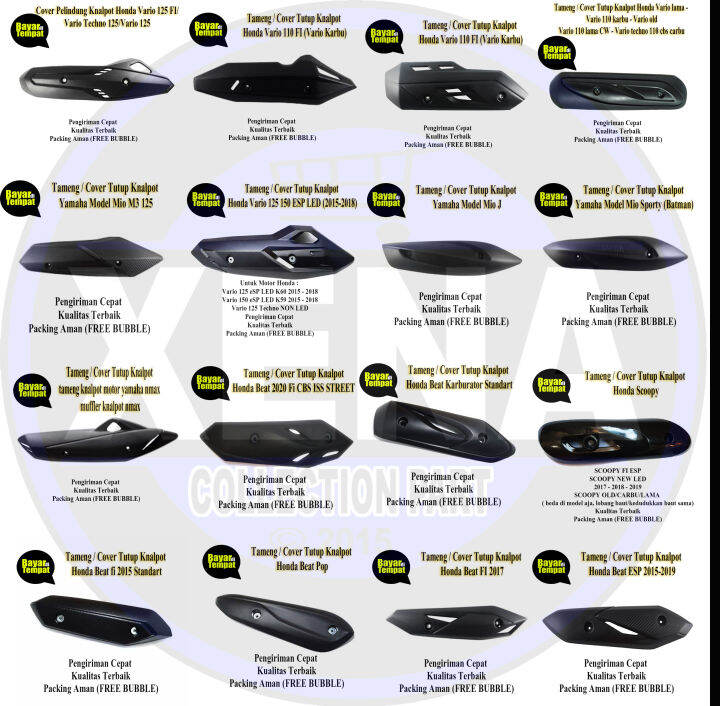 Tutup Knalpot Motor / Tameng Knalpot Honda Beat Vario Scoopy Genio ...