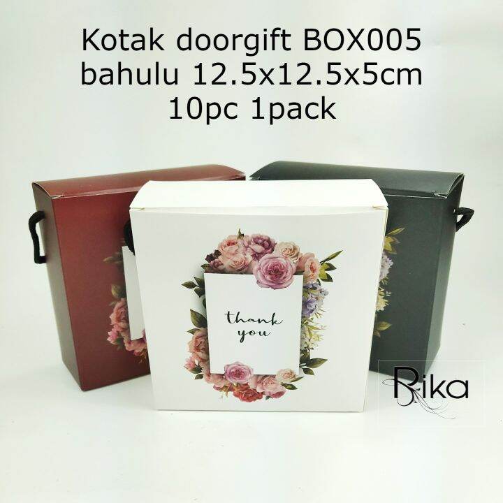 Kotak doorgift 12.5x12.5x5cm BOX005 & BOX006 kotak kertas hadiah jajan ...