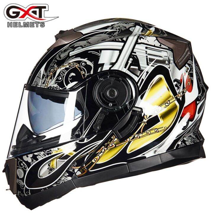NEW GXT 160 Flip Up Motorcycle Helmet Double Lense Full Face Helmet ...
