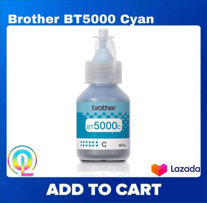 Brother Ink (Original) (Cyan) BT5000C for DCP-T300, T310, T500W, T700W, T710W, MFC-T800W Printer ...