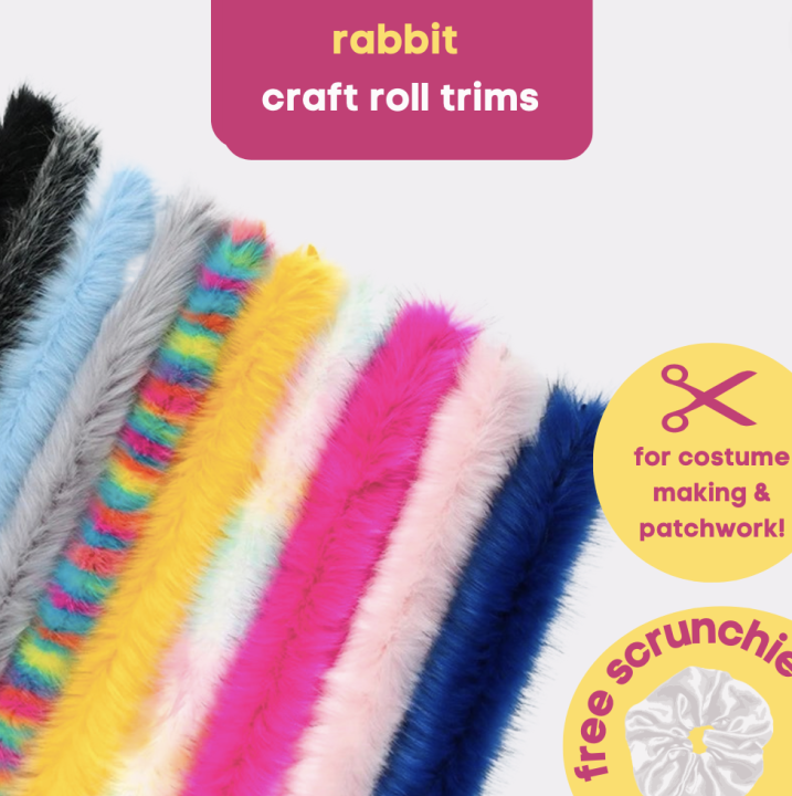 Rabbit Craft Roll Fur Trims for Gnones, Costumes, Patchwork| It's Faux ...