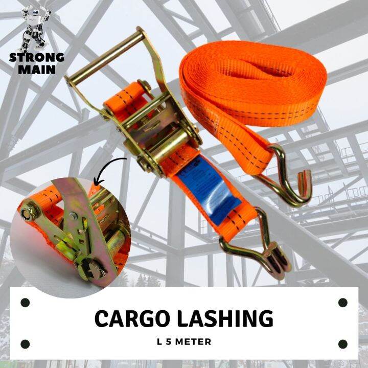 cargo lashing 1.5 ton / 5 ton- webbing - rachet lashing - tali tie down ...