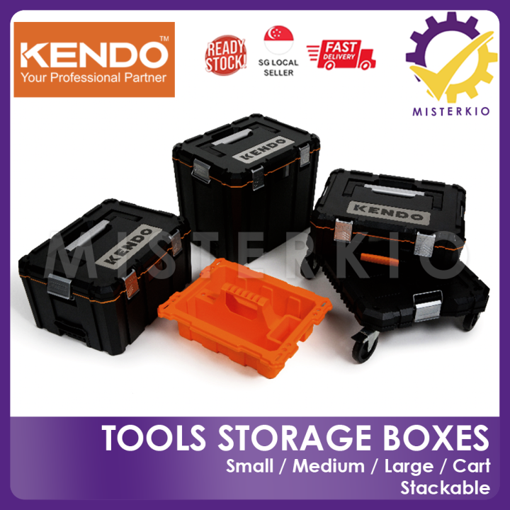 KENDO Professional Tool Storage Portable Box, Shockproof Tool Box ...