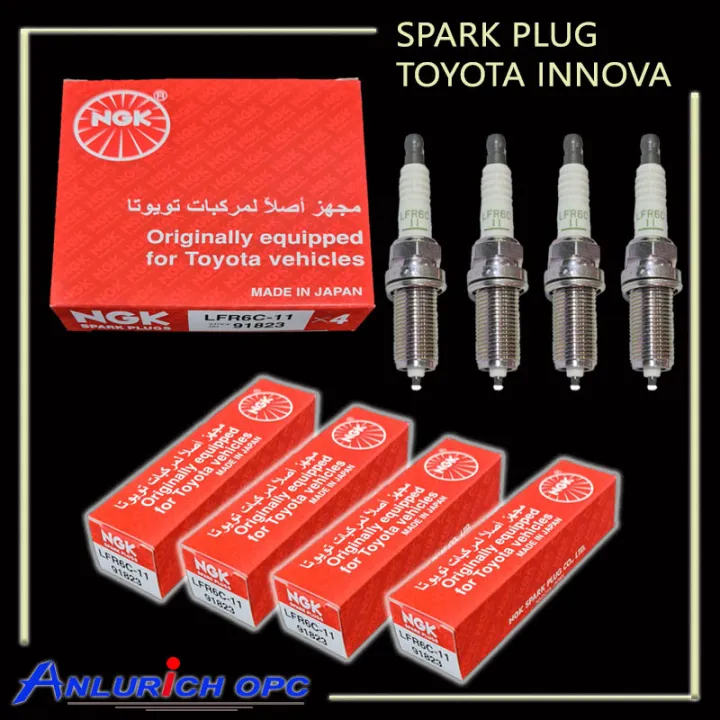 Spark Plug Toyota INNOVA Gas / Fortuner Gas 2.0 2005-2012 NGK Genuine ...