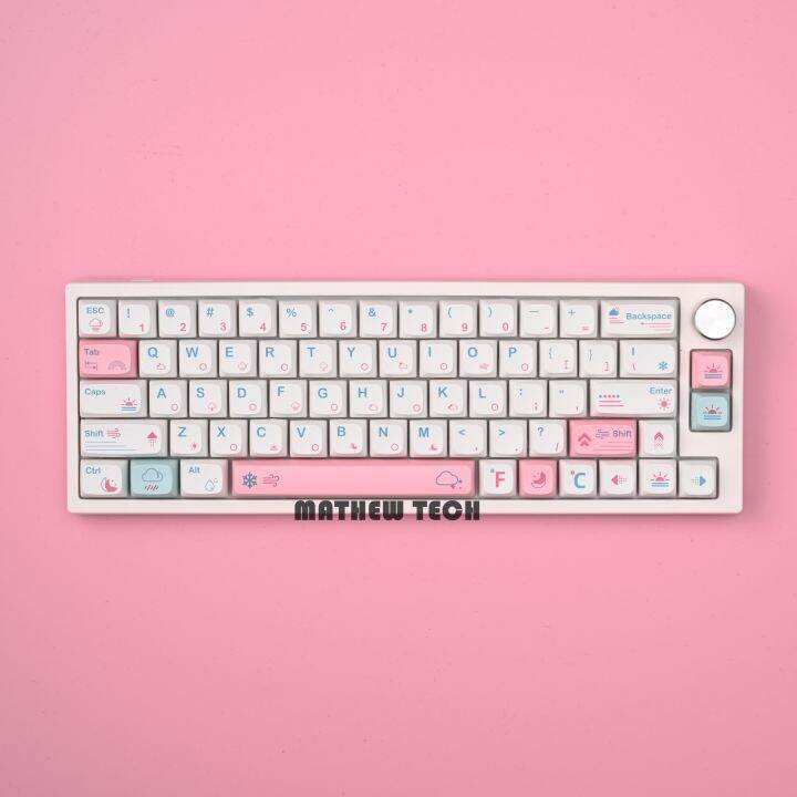 MATHEW TECH MK66 Pro Tri-Mode Mechanical Keyboard Wireless Bluetooth ...