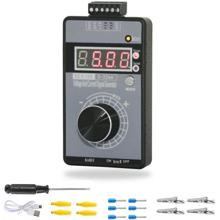 High precision 4-20mA Signal Generator Adjustable Current Voltage Analog Simulator 0-10V/2-10V 0 ...