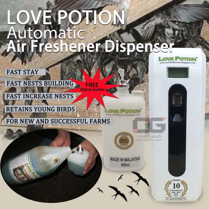 SWIFTLET FARM Love Potion Swiftlet air freshener dispenser machine ...