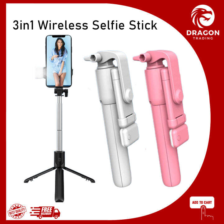 Wireless Bluetooth Compatible Selfie Stick With Tripod Foldable