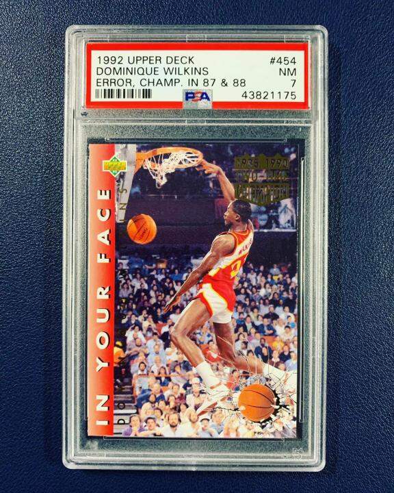 1992 Upper Deck Dominique Error Championship in 1987 & 1988 PSA 7 NBA ...