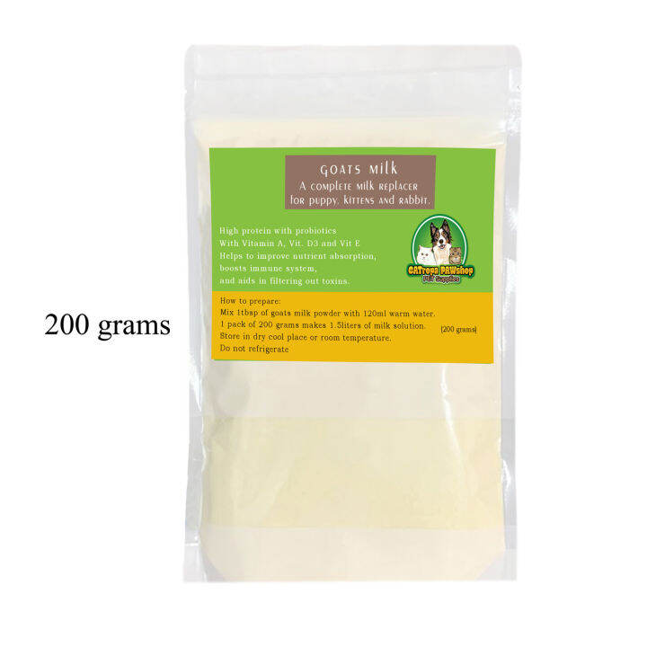GOATS MILK A COMPLETE MILK REPLACER FOR PUPPY ,KITTENS & RABBIT (200 ...