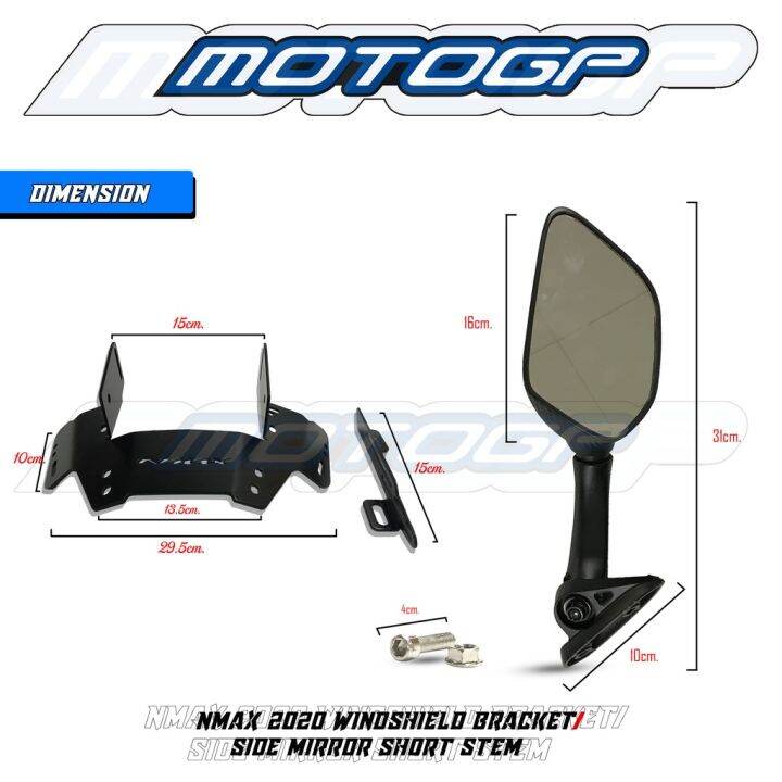 1Set Visor Windshield Bracket For NMAX V1 V2 Universal Bracket ...