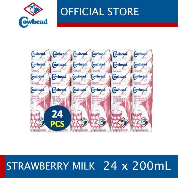 Cowhead Strawberry Milk 200mL ( Pack of 24) [Cowhead - Fresh Milk - UHT ...