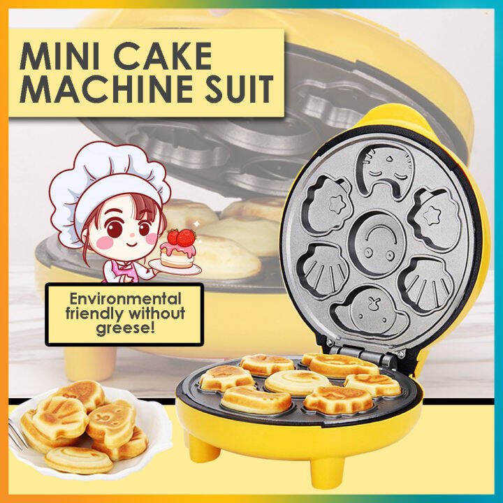 Mini Hot Cake Machine with Different Shapes Maker Waffle Maker | Lazada PH