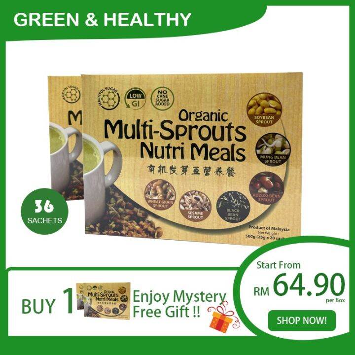 TITI ECO FARM Certified Organic Multi-Sprouts Nutri Meals (25g x 20 ...