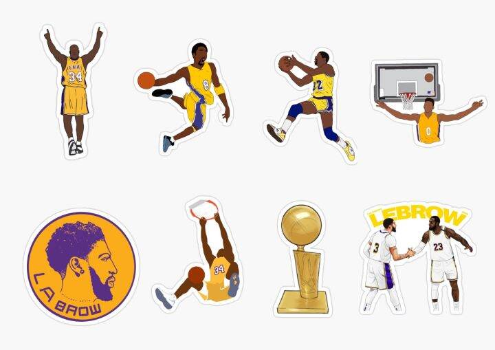 NBA BASKETBALL VINYL LAMINATED HIGH QUALITY STICKER SET A4 SIZE | Lazada PH