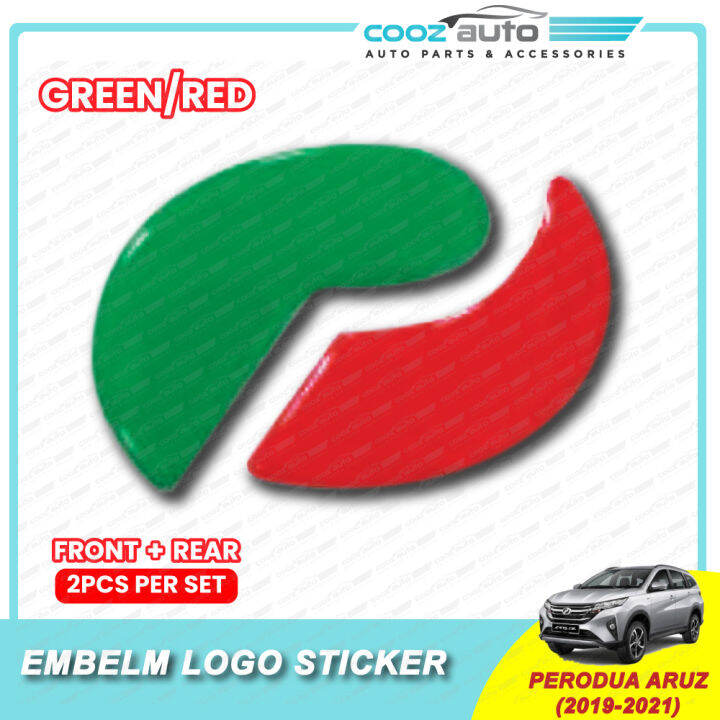 Perodua Aruz 2019 - 2022 Front Rear Reflector Emblem 3D Logo Bonnet ...