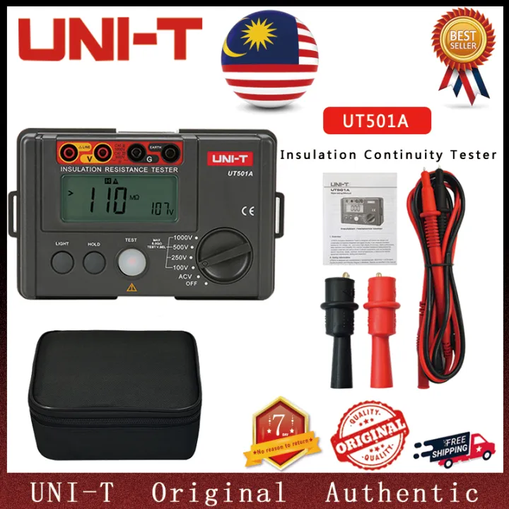 【Available】UNI-T Digital Megometer UT501A Megger Insulation Resistance ...