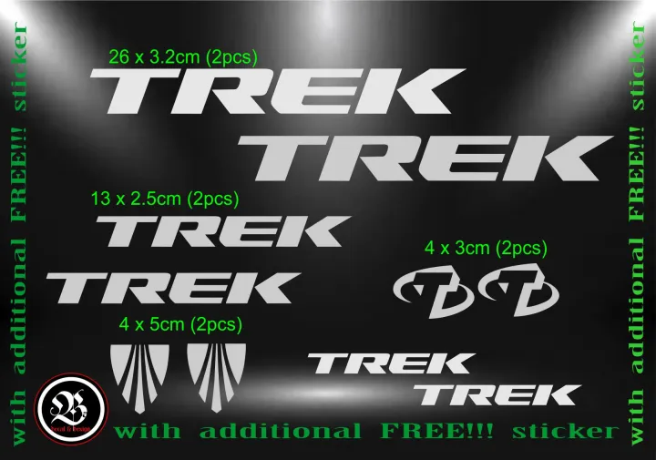 Trek bike decals/sticker(color: grey glossy/silver) - 1set | Lazada PH