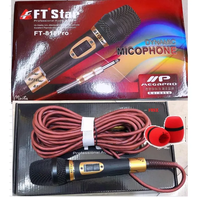 COD Original Megapro mp-818F microphone 10meter wire Black color | Lazada PH