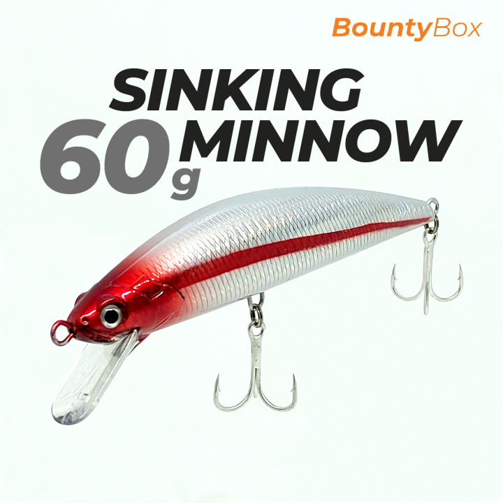Sinking Minnow 60g/14.5cm Pintail Fishing Casting Jigging Gewang Hard ...