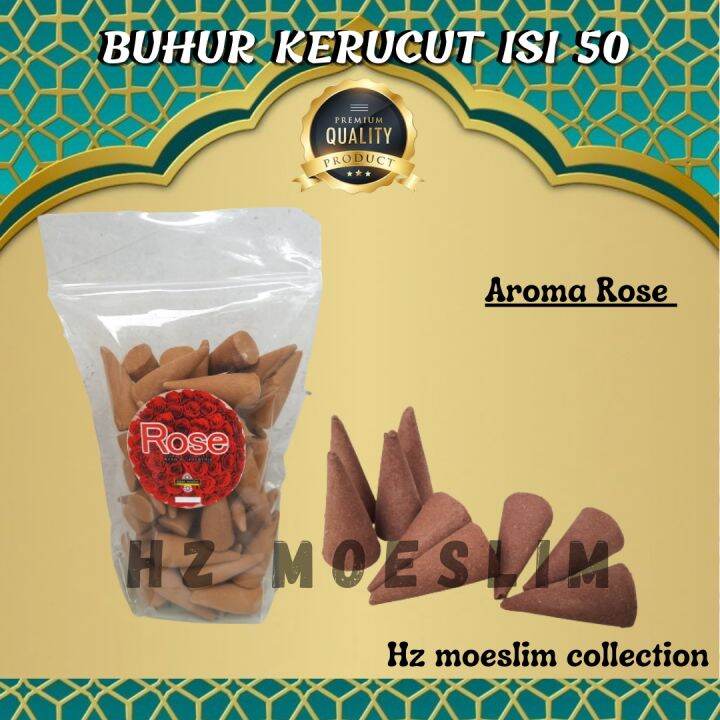 Buhur Aroma Rose Isi 50 Bakhor Kerucut Dupa Arab Dupa Gahru Kerucut ...