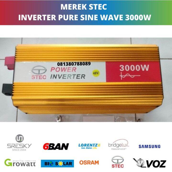 Power inverter 3000W 48V Pure Sine Wave / STEC 48V 3000W | Lazada Indonesia