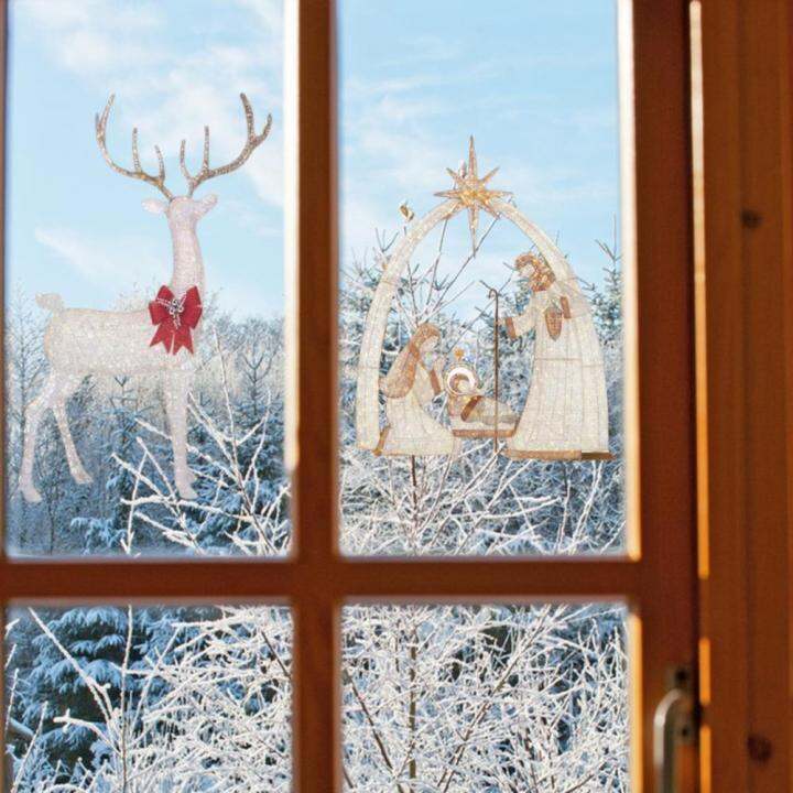 สติ๊กเกอร์ติดผนังสวยงามรูปลอกคริสต์มาสทนต่อการฉีกขาดกันน้ำที่ถอดออกได้ ...