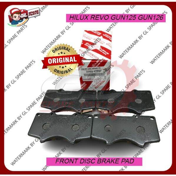 FRONT DISC BRAKE PAD (100% ORIGINAL) TOYOTA HILUX REVO GUN125 GUN126 ...