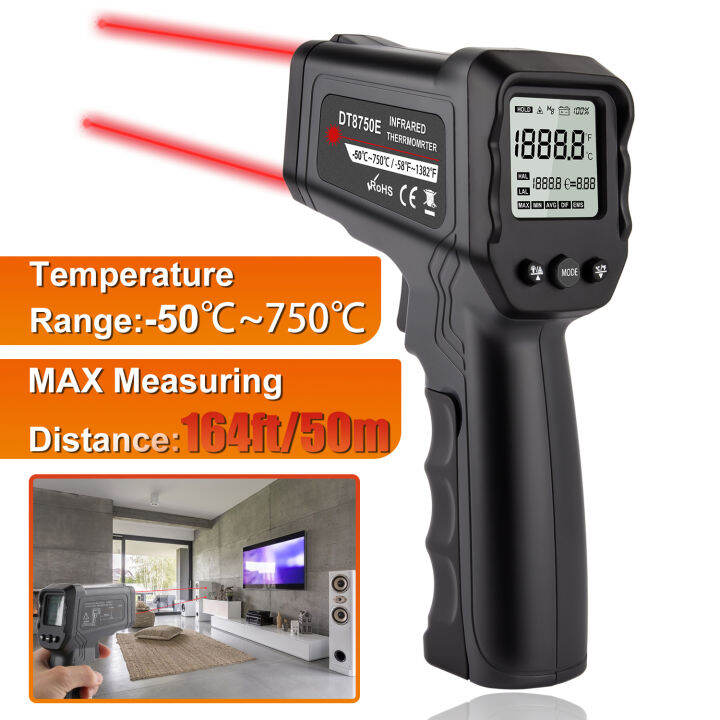 อินฟราเรด Thermo-Meter อุณหภูมิ Tester -50-750องศา Thermal Imager ...