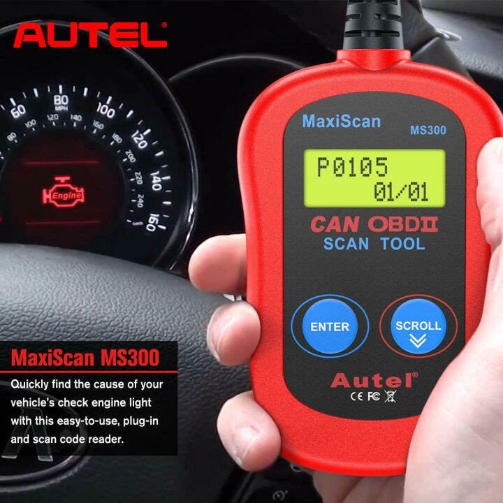 Autel MaxiScan MS300 OBD2 Scanner Code Reader,Car Diagnostic Tool,Turn ...