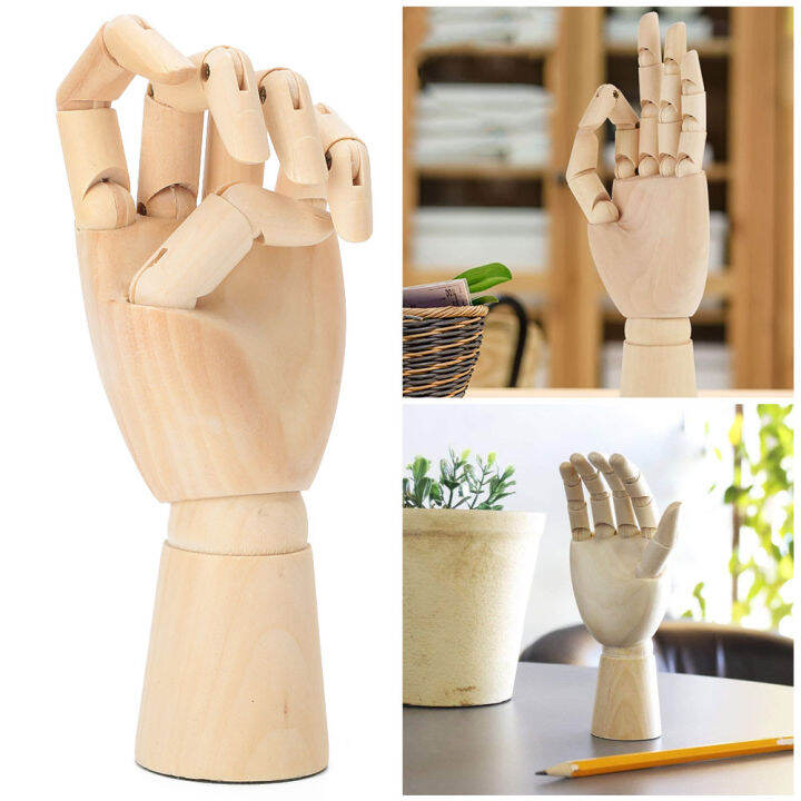 [Judixy] Wooden Hand Model Flexible Artists Hand Figure Sketching Model ...