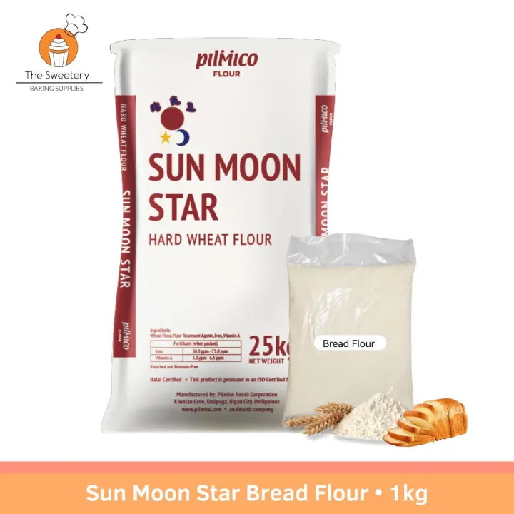Pilmico Sun Moon Star Bread Flour / Hard Wheat Flour 1kg | Lazada PH