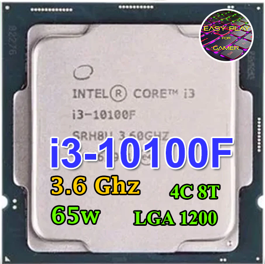 ซีพียู CPU Intel Core i3 10100F 4คอ 8เทรด 65W LGA 1200 ฟรีซิลิโคน1ซอง ...