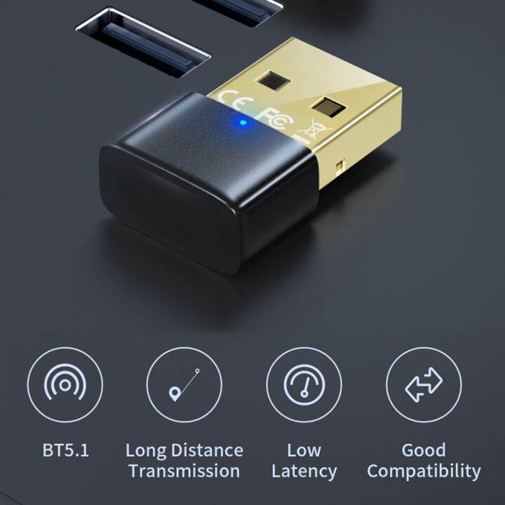 {Mouse accessories} USB Bluetooth 5.1 Dongle Adapter for PC Speaker ...
