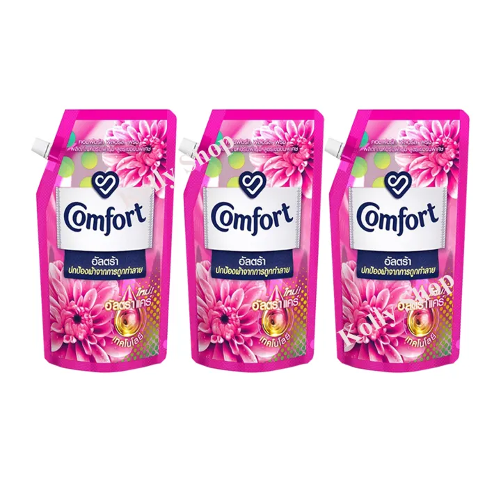 Comfort Ultra Fabric คอมฟอร์ท อัลตร้า น้ำยาปรับผ้านุ่ม สีชมพู 500 มล. ...